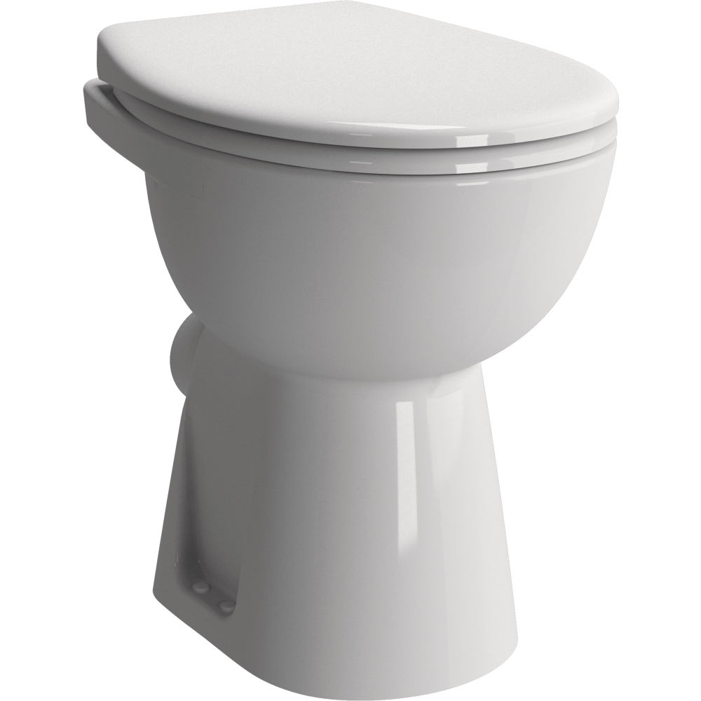 FORMAT Plus Stand-WC tief, weiß, + 60mm Sitzhöhe für barrierefreie ...